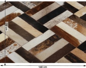Luxusní koberec, pravá kůže, 70x140, KŮŽE TYP 2