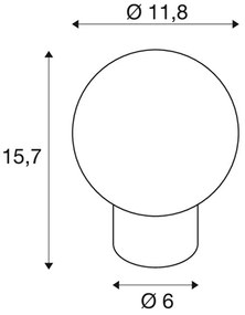 SLV 1007364 Tiny Sun, skleněná stolní lampa 1xG9, měděná barva, průměr 11,8cm