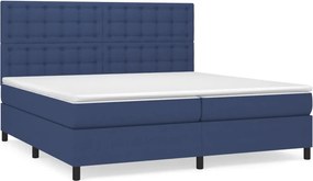 Box spring postel s matrací modrá 200x200 cm textil 3142127