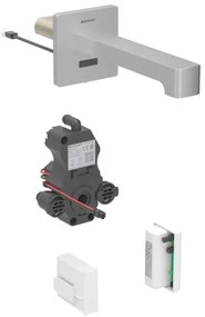 Geberit Brenta - Elektronický umyvadlový ventil pod omítku, pro studenou vodu, napájení z generátoru, easy to clean, kartáčovaná nerez 116.275.SN.1