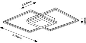 Rabalux 5269 - LED Přisazený lustr CASIMIR LED/40W/230V