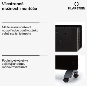 Klarstein Bansin Crystal Smart, konvektor, 1500 W, 5 - 50 °C, ovládání pomocí aplikace
