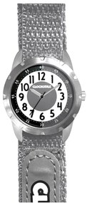 Šedé reflexní dětské hodinky na suchý zip CLOCKODILE REFLEX CWX0022