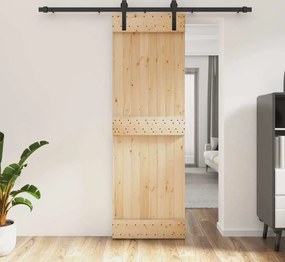 vidaXL Posuvné dveře s kováním 70 x 210 cm masivní borové dřevo [3202986]