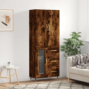 vidaXL Skříň highboard 69,5 x 34 x 180 cm kompozitní dřevo [3195941] Barva: bílá s vysokým leskem