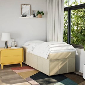 Box spring postel s matrací krémová 80 x 200 cm textil 3285433