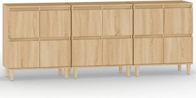 Příborníky 3 ks dub sonoma 60 x 35 x 70 cm kompozitní dřevo 3185770