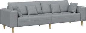 Pohovka Světle šedá 250 x 77 x 76 cm textil 3335143