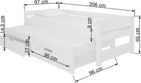 ADRK Furniture Manželská postel s matracemi FRAGA CH-Fra-W-D074