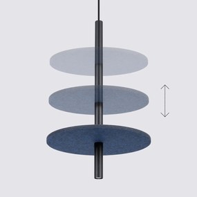 Sollux Lighting Závěsná lampa FELTRO 1 černá/tmavě modrá