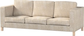 Potah na pohovku IKEA  Karlanda 3-místná nerozkládací, krátký barva béžová látka pletený vzor, vzorované