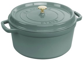Staub Litinový hrnec s poklicí Cocotte, Ø 28 cm / 6,7 l, zelená 1023970