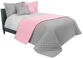 Luxusní prošívané přehozy na manželskou postel růžovo šedé barvy 220 x 240 cm