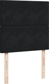 Box spring postel s matrací černá 90x200 cm samet 3292234