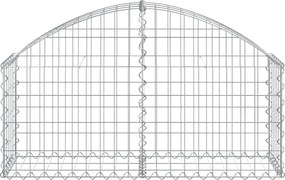 Klenutý gabionový koš 100 x 30 x 40/60 cm pozinkované železo 153422