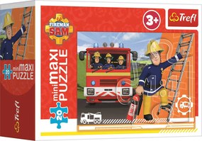 TREFL PUZZLE MiniMaxi Hrdinský Požárník Sam 22x16cm 20 dílků 4 druhy tr56030