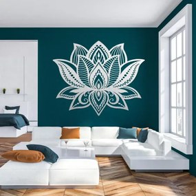 Dřevěný obraz lotosový květ - elegantní mandala světla | SENTOP PR0466