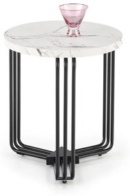 Konferenční stolek- ANTICA S- Bílý mramor/ Černý