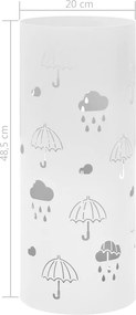 Stojan na deštníky Umbrellas ocelový bílý 246805