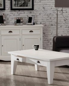 Lavice Milton bílá 130x75x45cm
