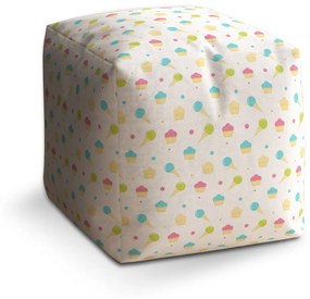 Sablio Taburet Cube Zmrzlinky s muffiny: 40x40x40 cm