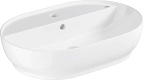 Grohe Essence - Umyvadlo na desku, 60x40 cm, s přepadem, s otvorem pro baterii, alpská bílá 103569SH00