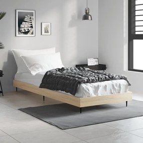Rám postele dub sonoma 75 x 190 cm kompozitní dřevo - Default Title