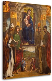 Obraz na plátně Madona a svatá z Boloně, - 70x100 cm