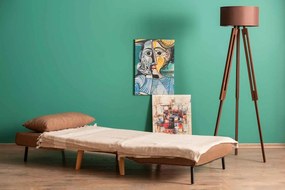 Designové rozkládací křeslo Felicitas hnědé