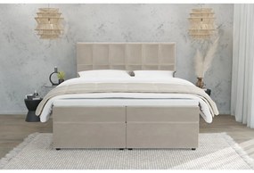 Béžová boxspring postel s úložným prostorem 180x200 cm Flip – Ropez