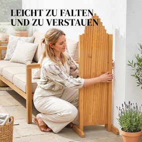 Sada 2 výsuvných nůžkových plotů Volně stojící nůžková zábrana s nožičkami 180 x 30 x 103 cm Hnědá barva