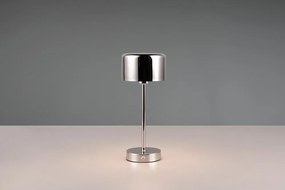 LED stmívatelná stolní lampa v leskle stříbrné barvě (výška 30 cm) Jeff – Reality