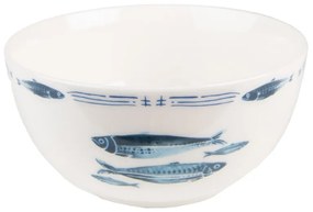 Porcelánová miska na polévku  s rybkami  Fish Blue – 500 ml