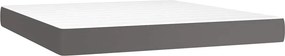 Box spring postel s matrací šedá 180x200 cm umělá kůže 3130797