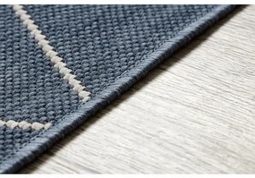 koberec FLAT 48721/591 SISAL 3d kostka modry velikost 140x200 cm | krásné koberce cz