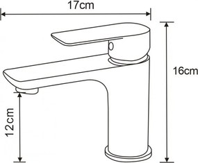 Mexen Alfa, umyvadlová baterie, chromová, 745700-00