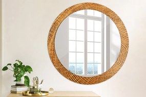Kulaté dekorativní zrcadlo Dubové dřevo fi 80 cm