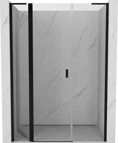 Mexen, Mexen Mist L výklopné sprchové dveře 135 cm, transparentní, černé - 8A4L-135-001-70-00