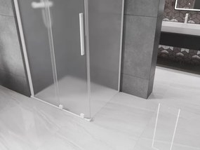 Mexen Velar, sprchový kout s posuvnými dveřmi 100 x 75 cm, 8mm sklo námraza, bílá matná, 871-100-075-31-20
