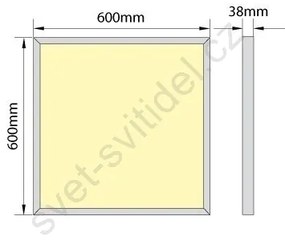 Brilum LED Přisazený panel XELENT 60 LED/40W/230V 4000K IP40 B3227