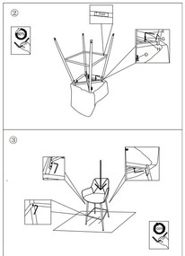 Mauro Ferretti Barové židle SET 2 ks  55X55X109 cm