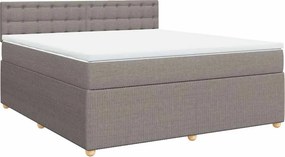 Box spring postel s matrací taupe 180x200 cm textil 3287553