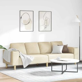 Pohovka do obývacího pokoje Krémová 250 x 77 x 76 cm Polyester 3335087