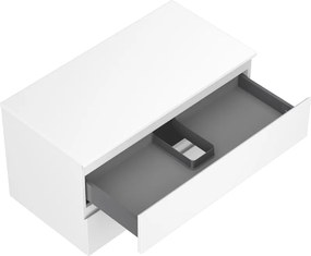 Mexen Orio, koupelnová skříňka 90 cm s horní částí, 2 zásuvky, bílá matná, 91A10-09047-2-BFFC01
