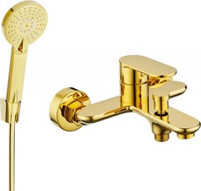 Mexen Milo R40 vanová baterie se sprchovým setem, zlatá - 7133R40-50