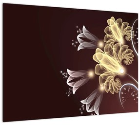 Skleněný obraz - Zářivé květiny (70x50 cm)