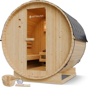 Artsauna Sudová sauna Spitzbergen s kamny Velikost: 220 cm se dvěma lavicemi