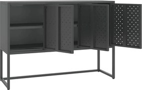 Příborník antracitový 105 x 35 x 75 cm ocel 335870