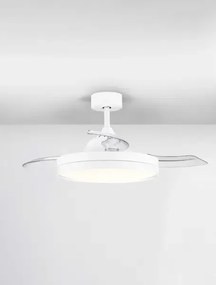 LED bílé designové stropní svítidlo Nevma s dálkovým ovládáním
