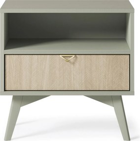 PSK Noční stolek NATURAL, Eukalyptus/Scandi 54 cm